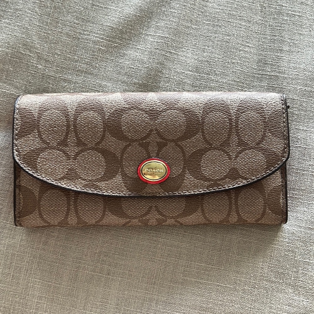Coach Signature Long Wallet - Gem